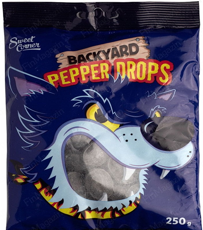 Backyard Pepper Drops 250g, 8-Pack | Danish Licorice Candy