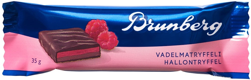Brunberg Raspberry Truffle 35g, 42-Pack | Finnish Chocolate Bar