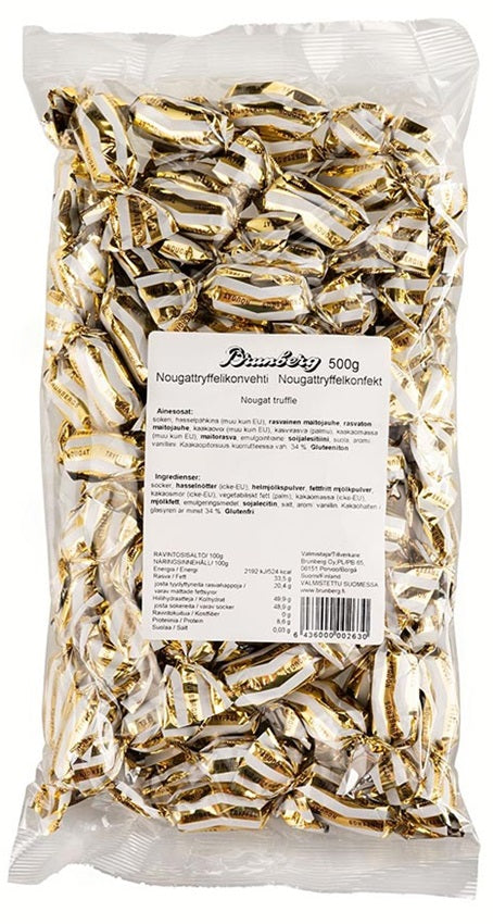 Brunberg Nougat Truffle Chocolates 500g | Finnish Sweets