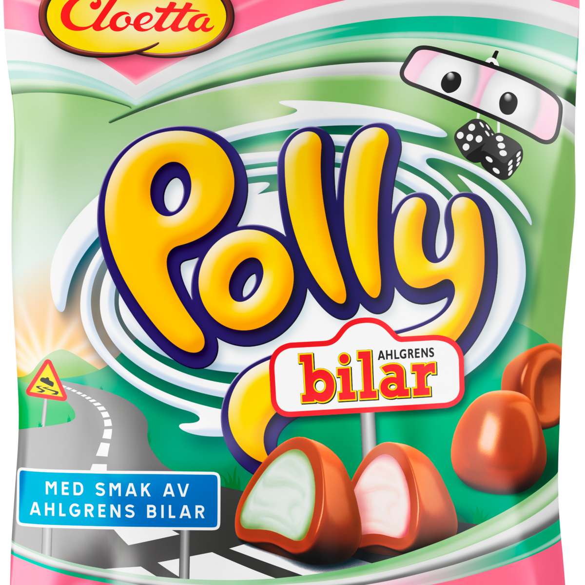 Cloetta Polly Bilar Chocolate Candy 350g, 6-Pack | Swedish Sweets