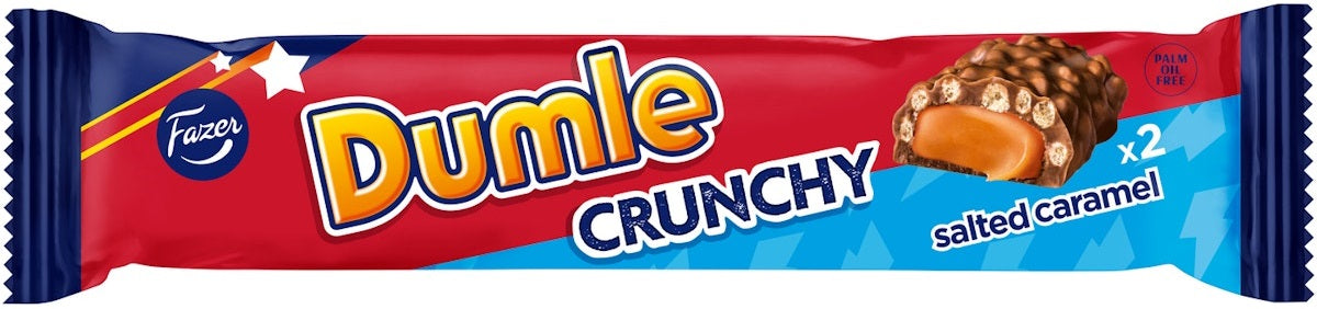 Dumle Crunchy Salted Caramel 55g | Finnish Chocolate Bar