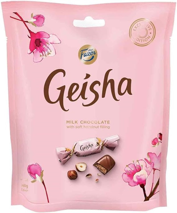 Fazer Geisha Milk Chocolates 160g, 12-Pack | Finnish Sweets
