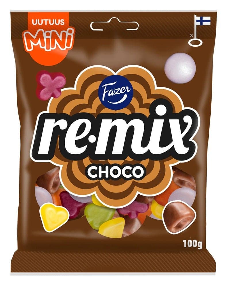 Fazer Remix Choco 100g, 24-Pack | Finnish Assorted Sweets