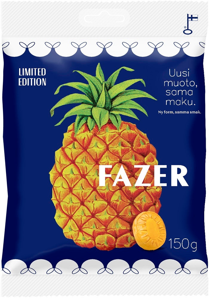 Fazer Ananas 150g, 14-Pack | Finnish Fruit Hard Candy