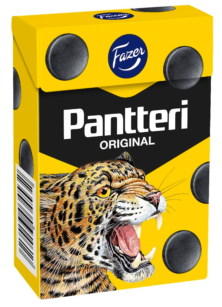 Fazer Pantteri Licorice Pastilles 70g, 16-Pack | Finnish Sweets