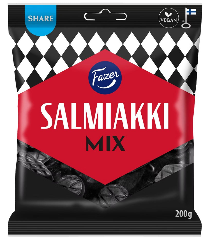 Fazer Salmiakki Mix 200g | Finnish Licorice Candy