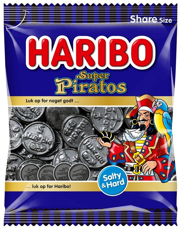 Haribo Super Piratos 120g, 20-Pack | Danish Licorice Candy