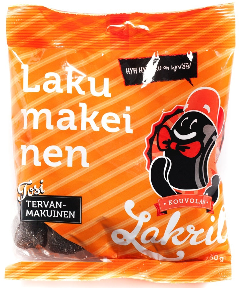 Kouvolan Lakritsi Lakumakeinen Terva 150g, 12-Pack | Finnish Licorice