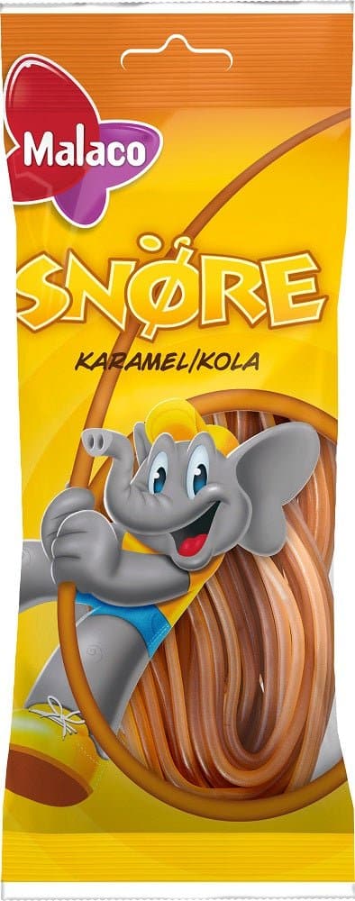 Malaco Snøre Caramel 94g, 24-Pack | Swedish Laces Candy