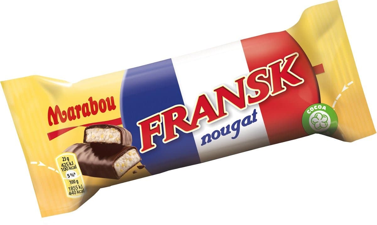 Marabou Fransk Nougat 46g, 24-Pack | Swedish Chocolate Bar