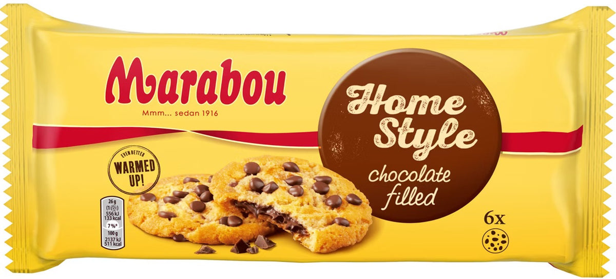 Marabou Homestyle Chocolate Filled Cookies 156g, 12-Pack | Swedish Sweets