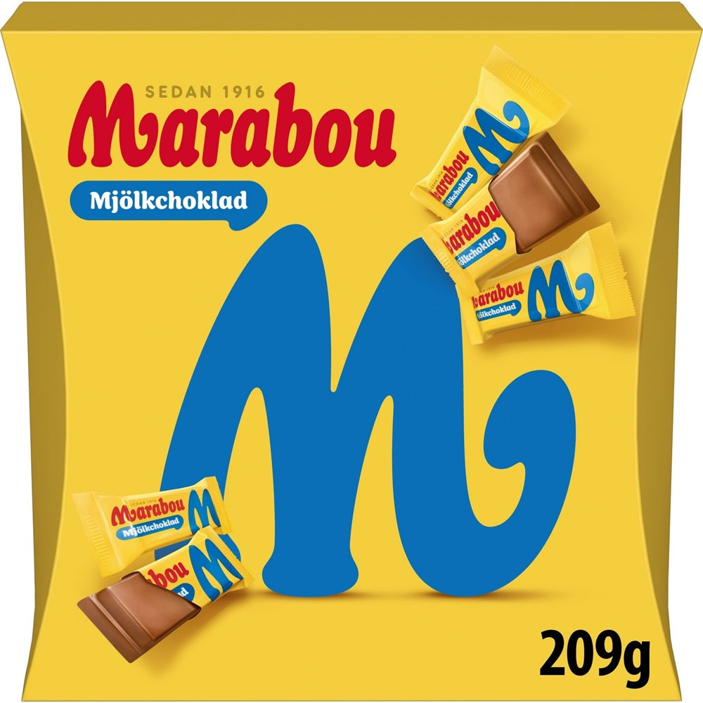Marabou Mjölkchoklad Chocolates 209g, 12-Pack | Swedish Sweets