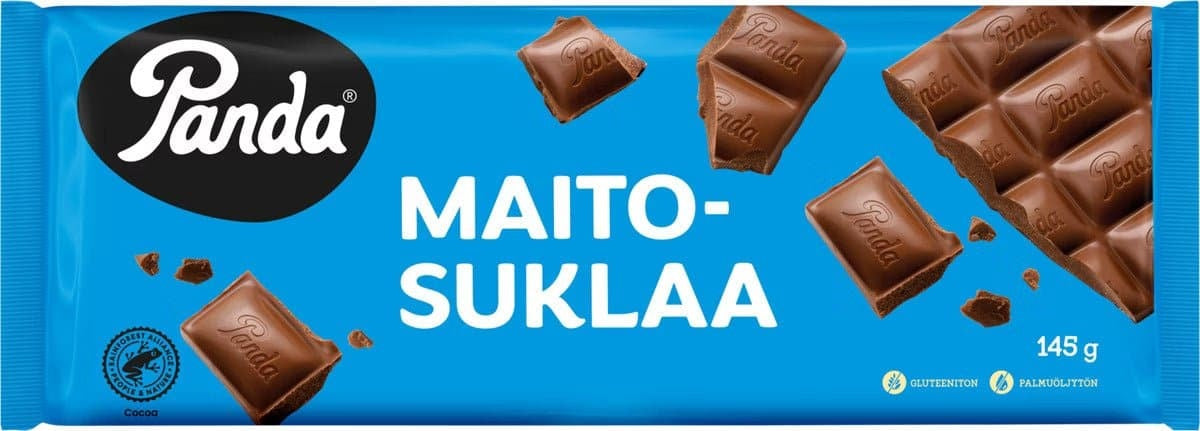 Panda Milk Chocolate Bar 145g, 27-Pack | Finnish Sweets