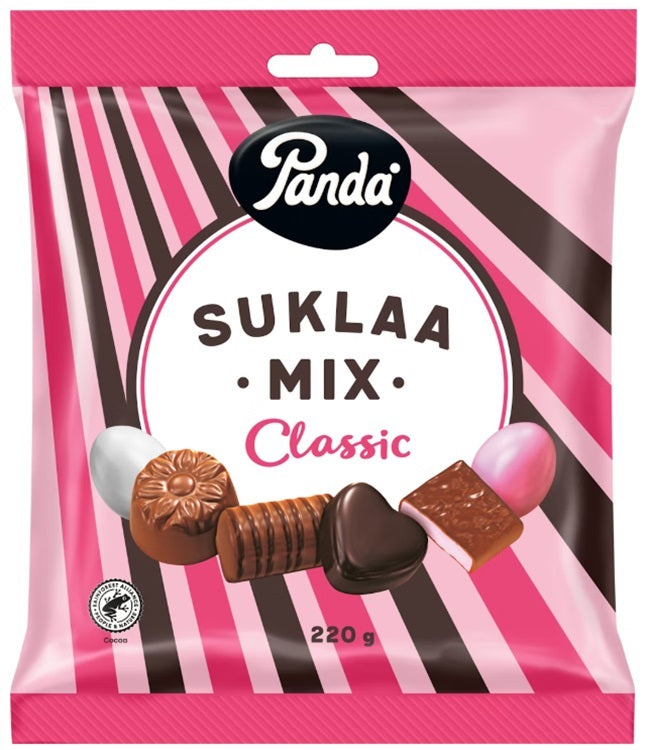 Panda Chocolate Mix Classic 220g, 14-Pack | Finnish Chocolates