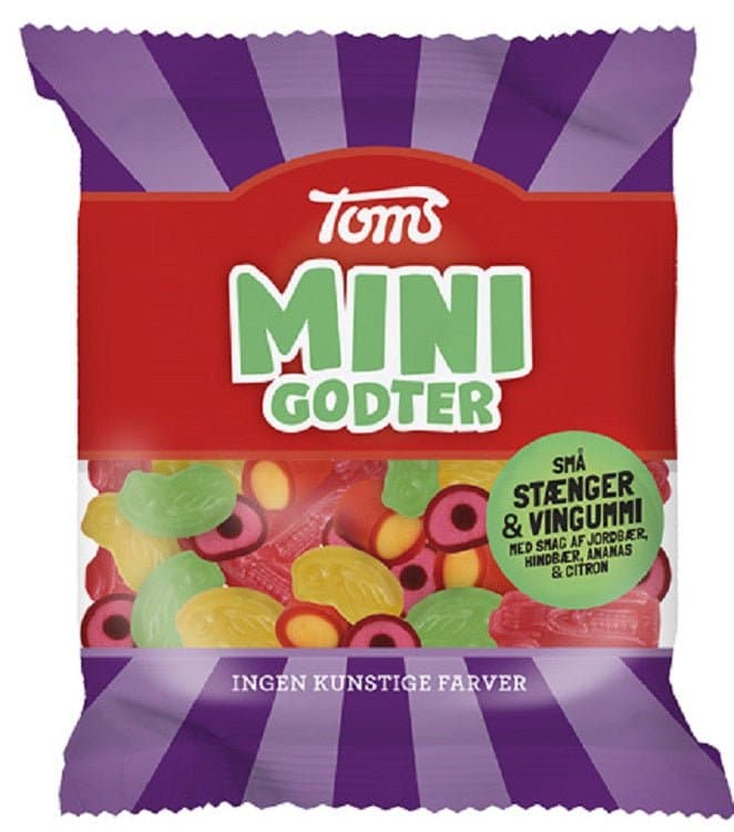 Toms Mini Godter 80g, 24-Pack | Danish Assorted Sweets
