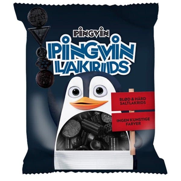 Toms Pingvin Lakrids 110g, 16-Pack | Danish Licorice Candy