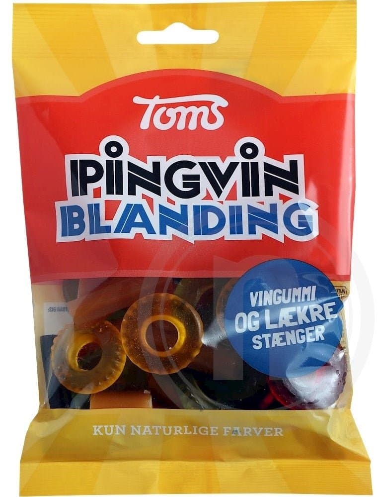 Toms Pingvin Blanding 550g, 6-Pack | Danish Licorice Candy