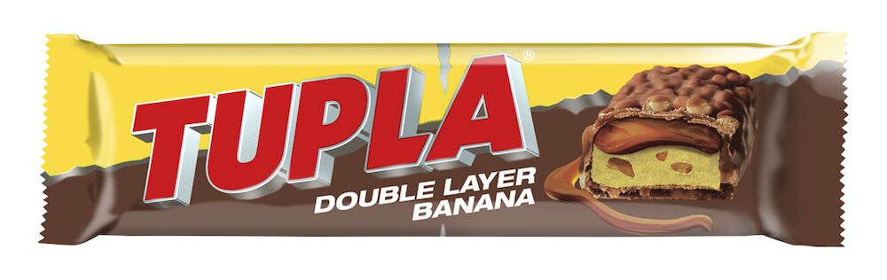 Tupla Double Layer Banana 48g | Finnish Chocolate Bar