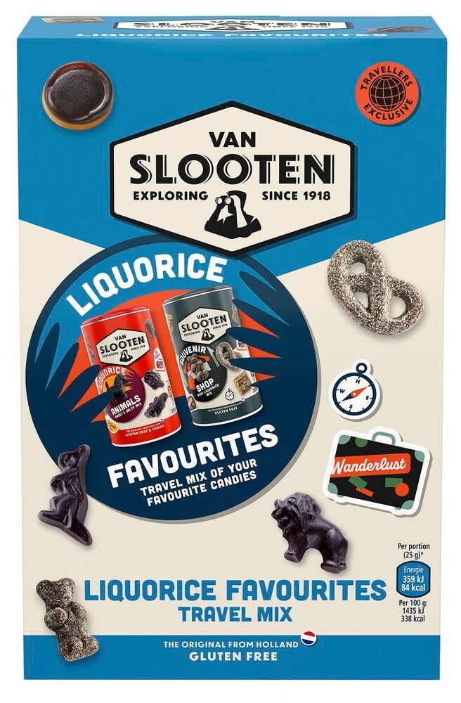 Van Slooten Liquorice Favourites Travel Mix 900g, 4-Pack | Dutch Candy