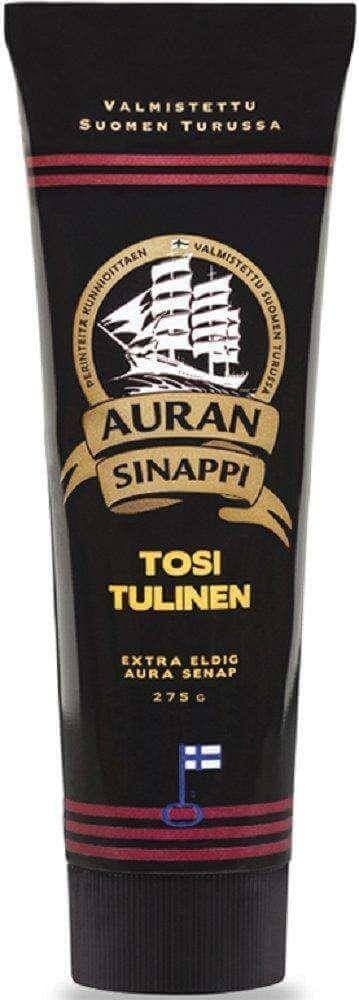 Auran Extra Hot Mustard 275g, 8-Pack | Finnish Food