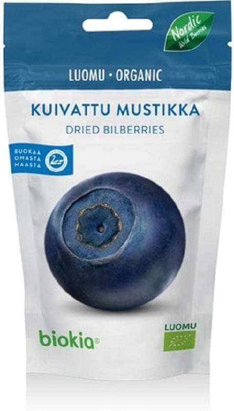 Biokia Organic Dried Bilberries 50g, 15-Pack | Nordic Wild Berries