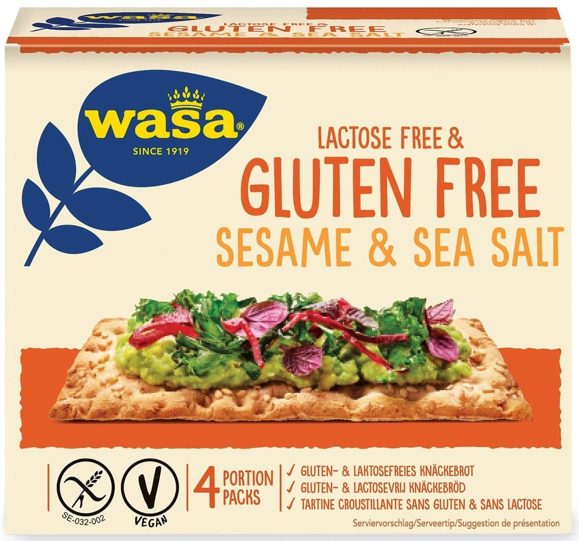 Gluten Free Sesam & Seasalt 240g | Swedish Crispbread